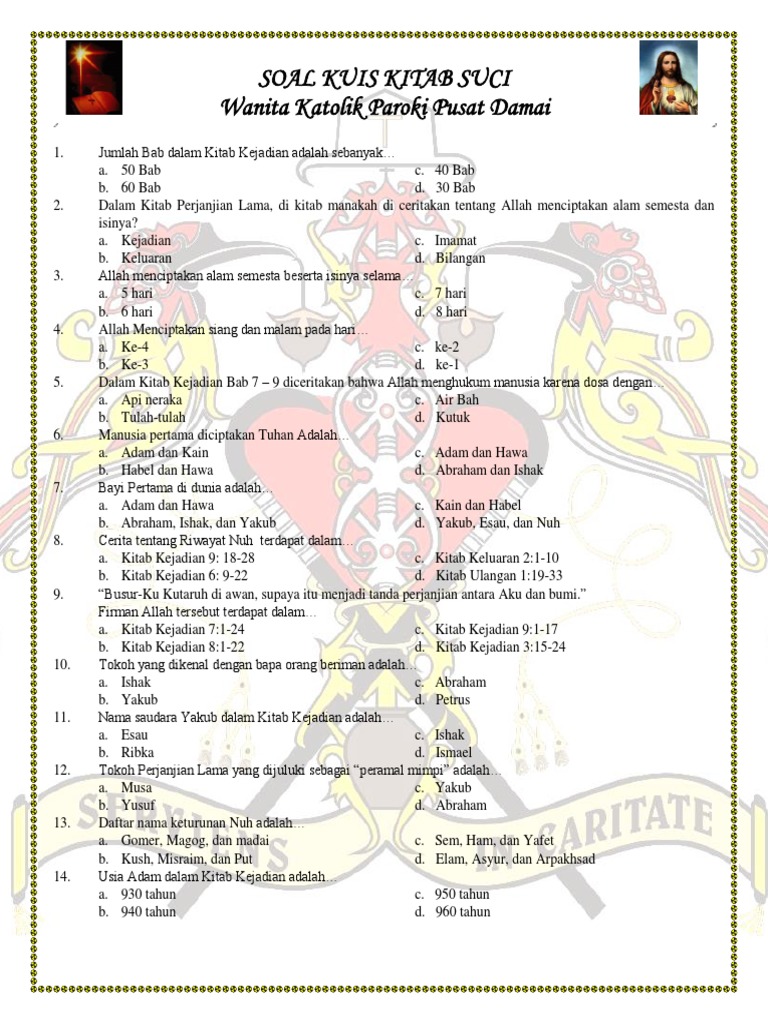 Soal Kuis Kitab Suci Pl Pdf