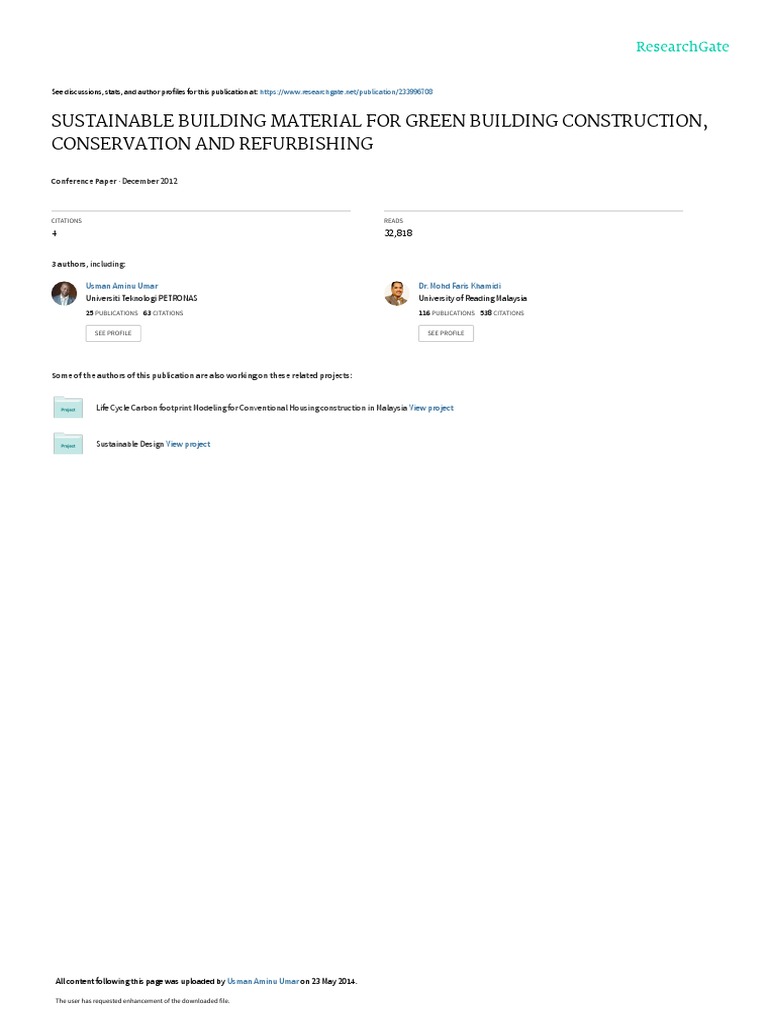 Green Building Research Paper | PDF | Green Building | Sustainability