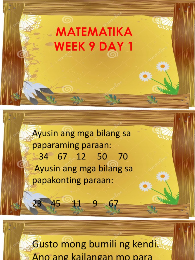 WEEK 9 MATH Day 1 5 | PDF
