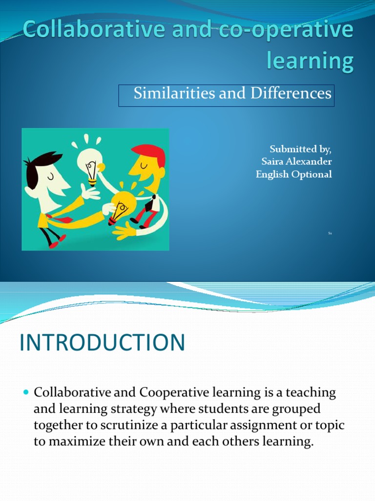Collaborative and Co-Operative Learning | PDF | Learning | Teachers