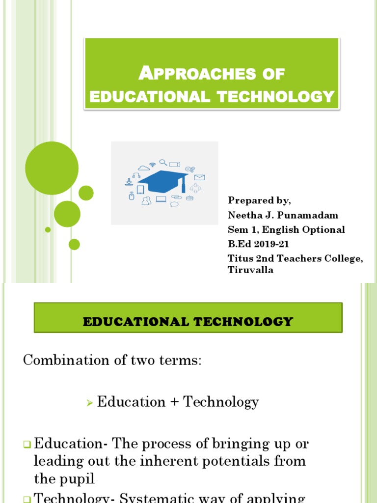 Approaches of Educational Technology (ICT) | PDF | Educational ...