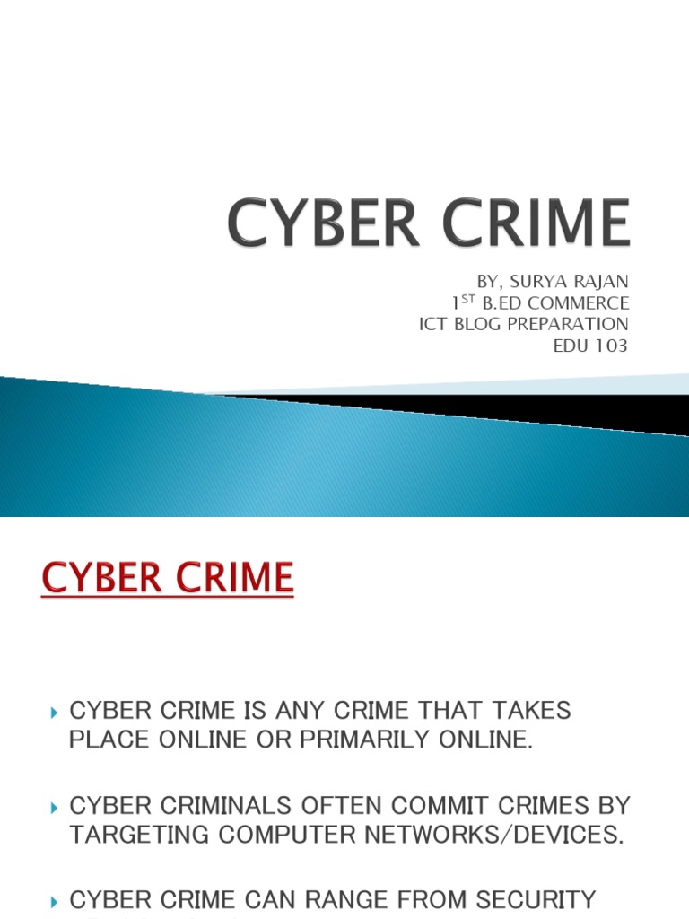 Cyber Crime For Ict in Education | PDF
