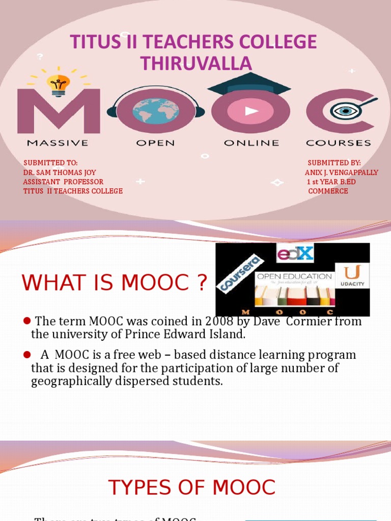 Power Point Presentation On Mooc | PDF