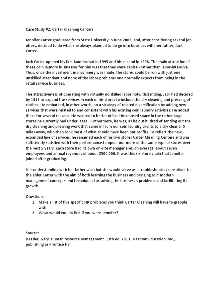 Case Study - 02 - Carter Cleaning Centers | PDF