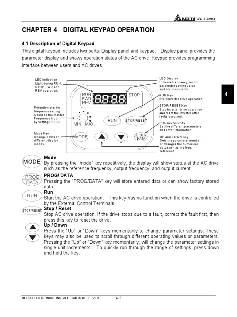 Chapter 4 Digital Keypad Operation | PDF | Parameter (Computer ...