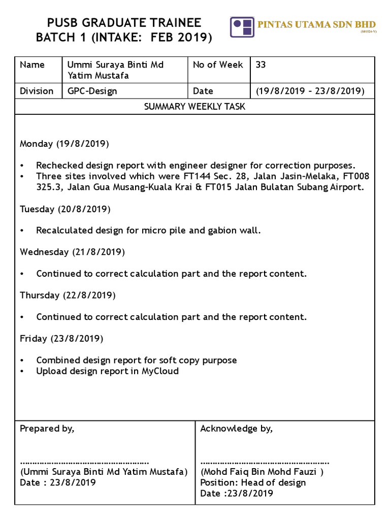 Pusb Graduate Trainee Batch 1 (Intake: Feb 2019) | PDF | Technology ...
