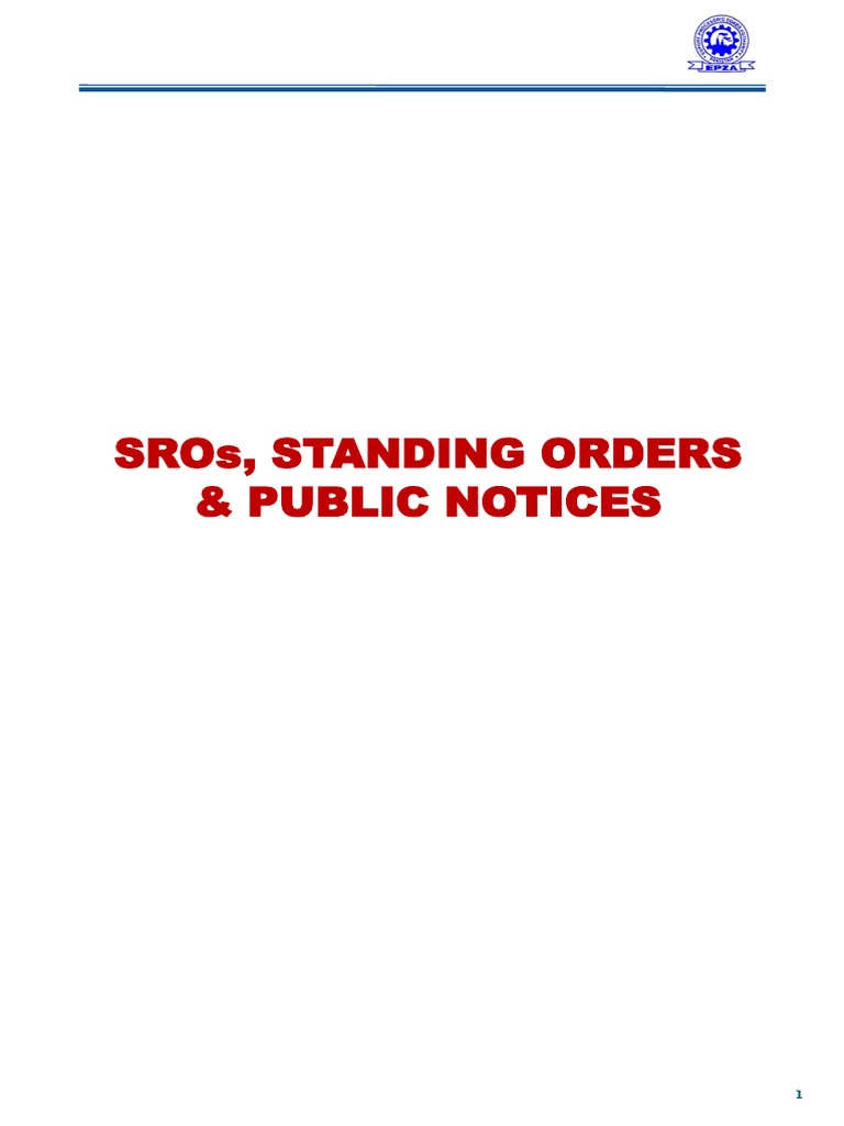EPZ SROs PDF | PDF | Overtime | Piece Work