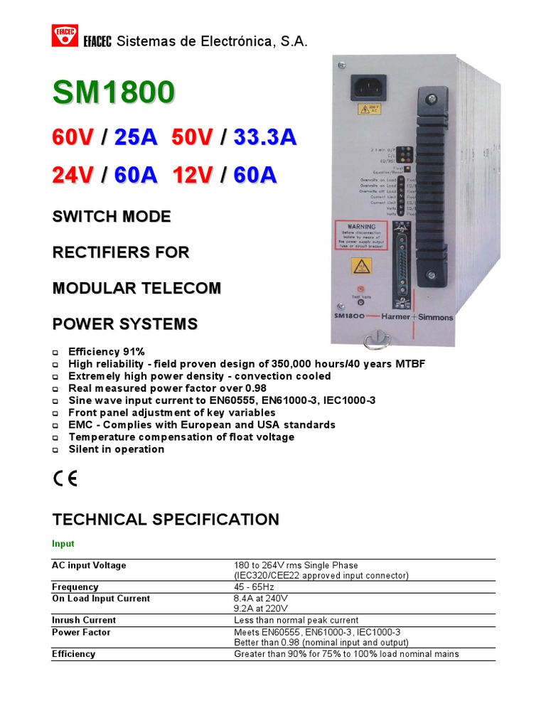 SM1800 GB | PDF | Rectifier | Volt