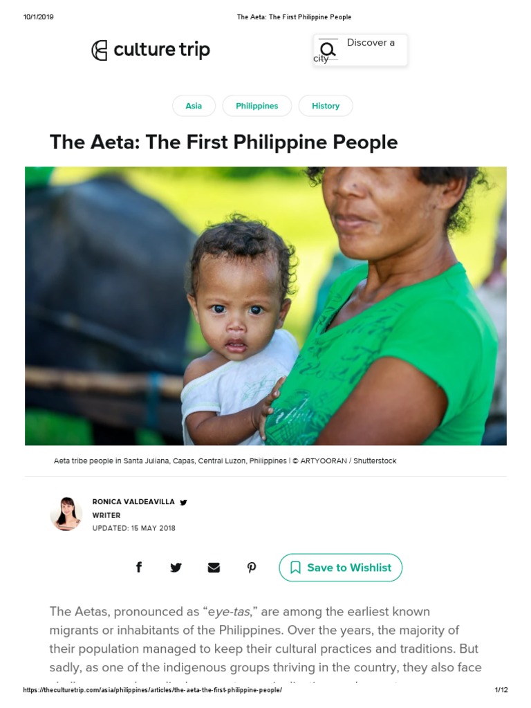 The Aeta - The First Philippine People | PDF