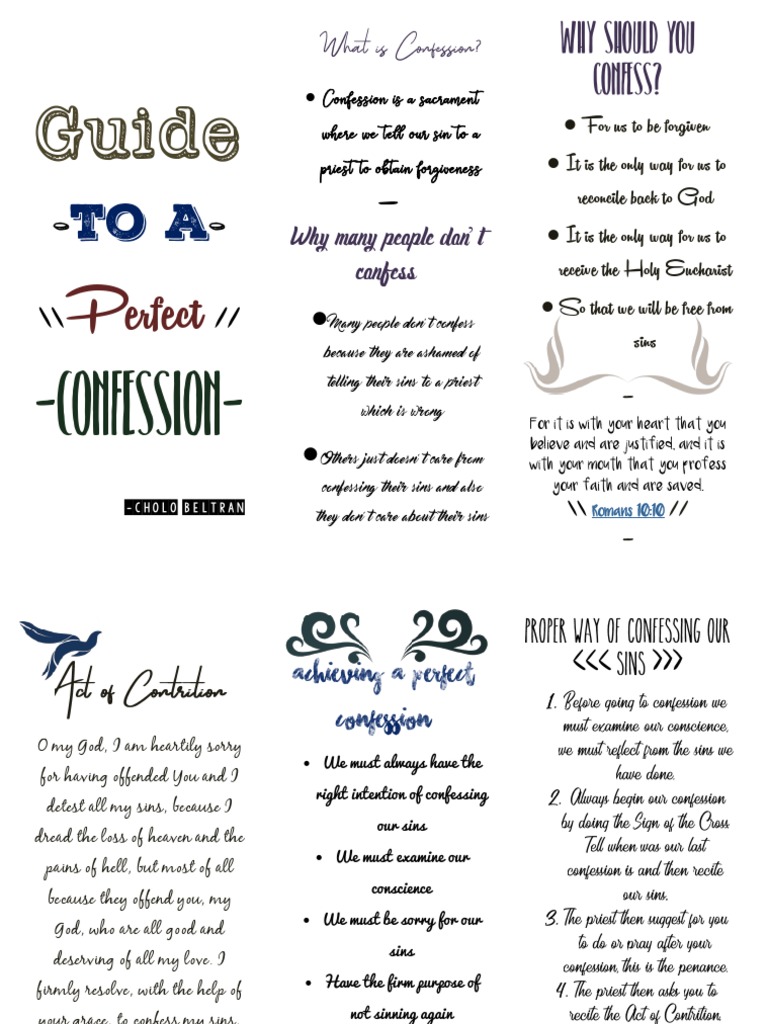 Brochure | PDF | Confession (Religion) | Penance
