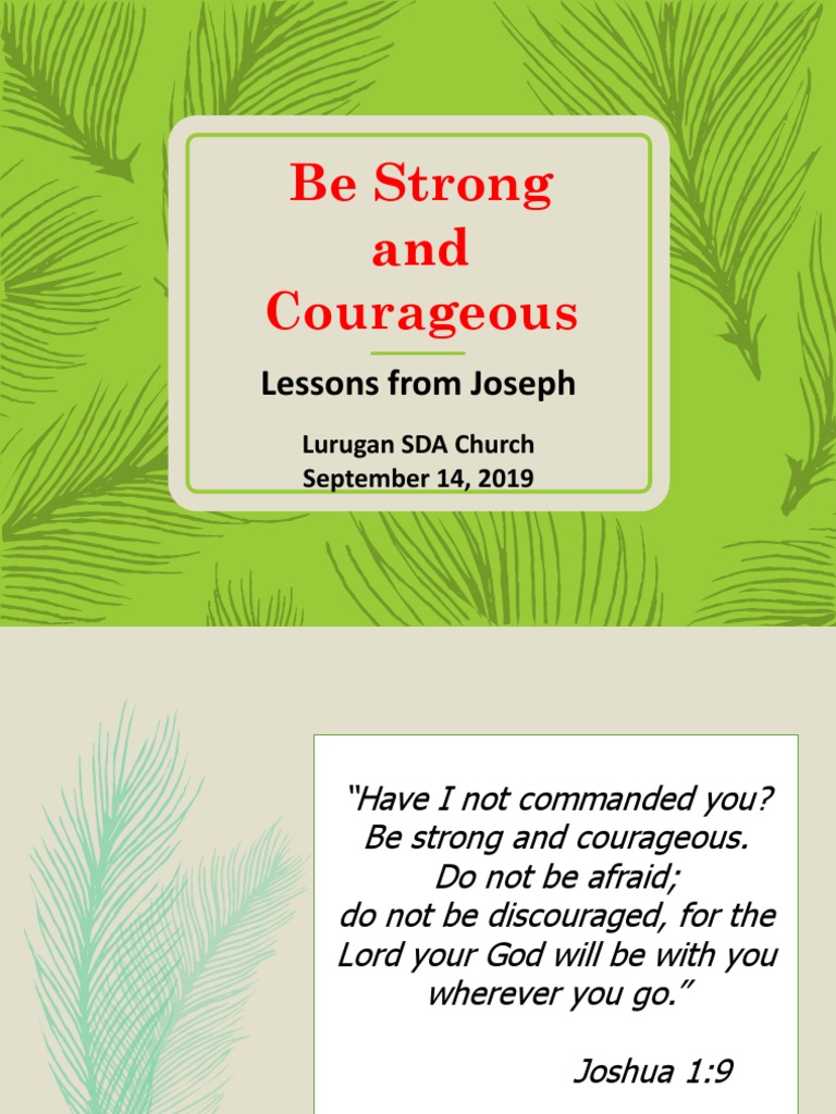 Be Strong and Courageous | PDF | Book Of Genesis