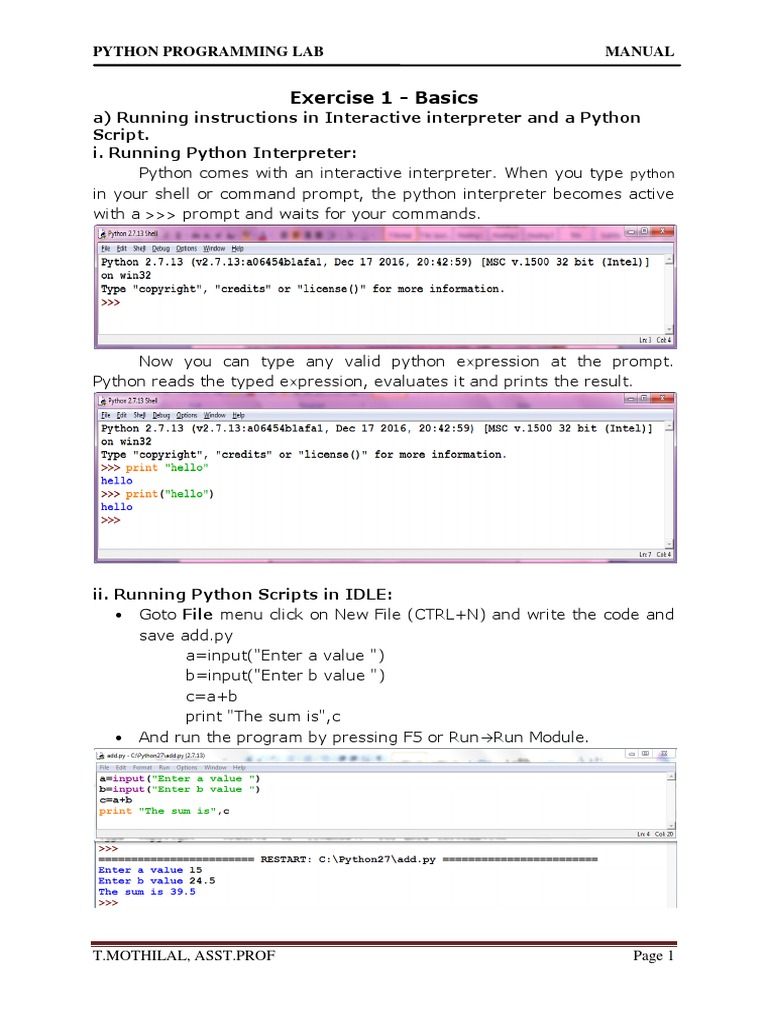 Python Lab Programs | PDF | Control Flow | Python (Programming Language)