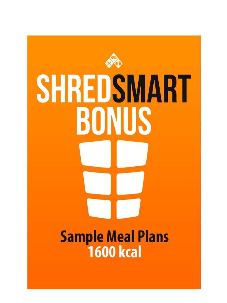 1600 Calorie Meal Plan Guide | PDF | Calorie | Burrito