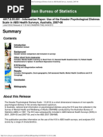 K10 and Scoring Guide | PDF | Mental Disorder | Substance Abuse