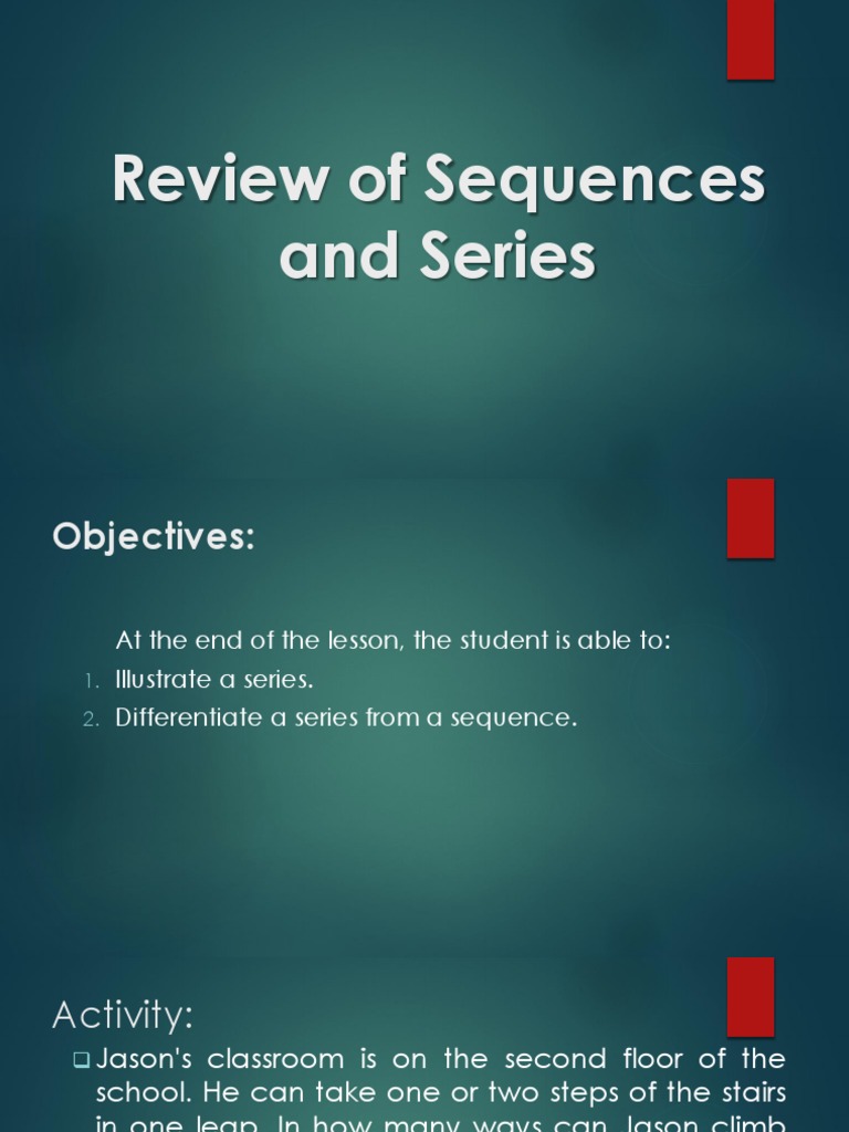 Review of Series and Sequences | PDF | Sequence | Summation