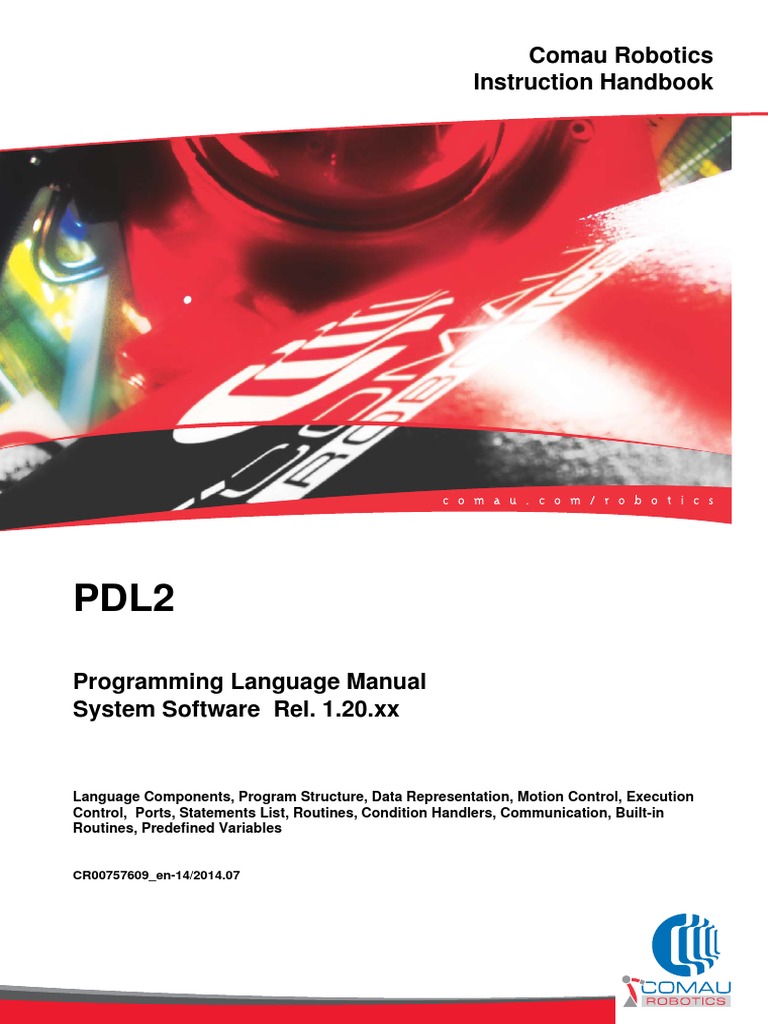 COMAU 0-0-pdl en Manual PDF | PDF | Parameter (Computer Programming) | Software Engineering