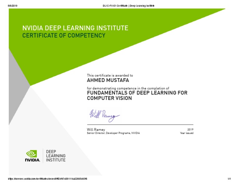 NVIDIA Certificate Deep Learning Institute | PDF