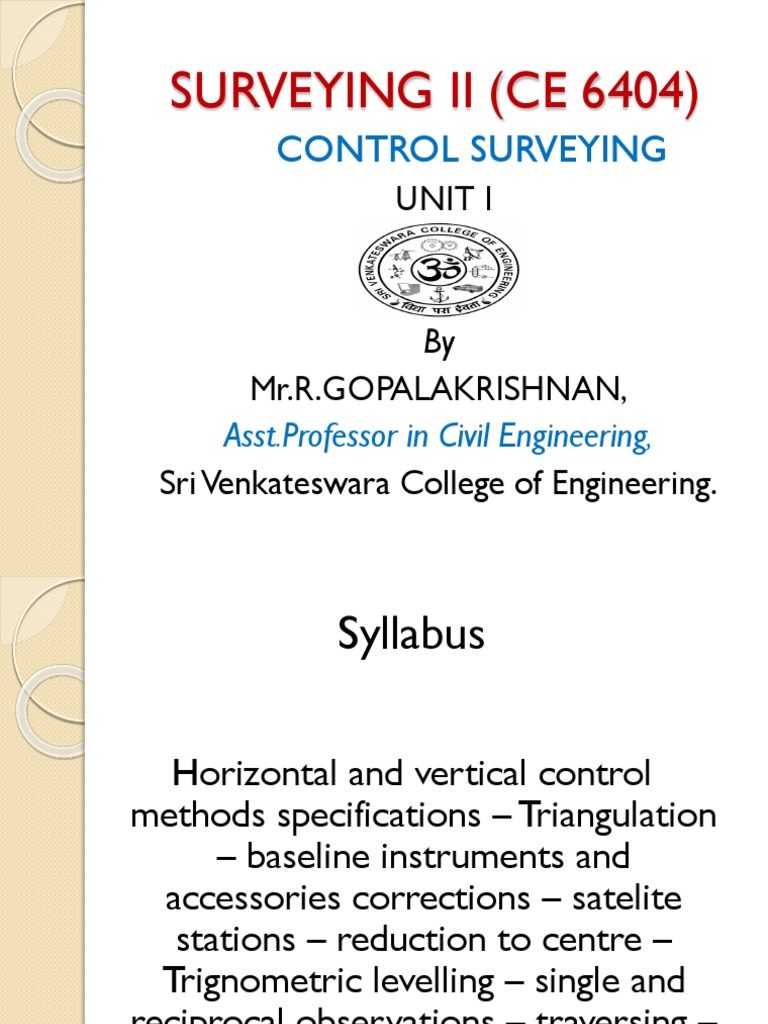 Control Surveying R | PDF | Horizon | Surveying