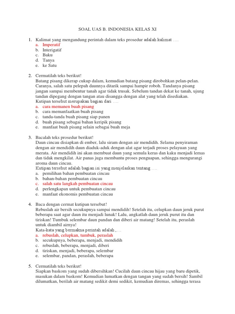 Soal Uas Kelas Xi Sma Bindo | PDF | Seni & Disiplin Bahasa | Sains & Matematika