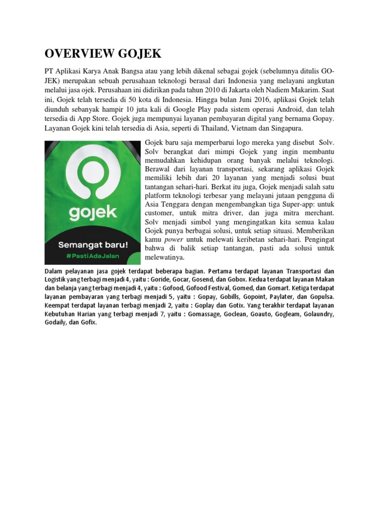 Overview Gojek | PDF
