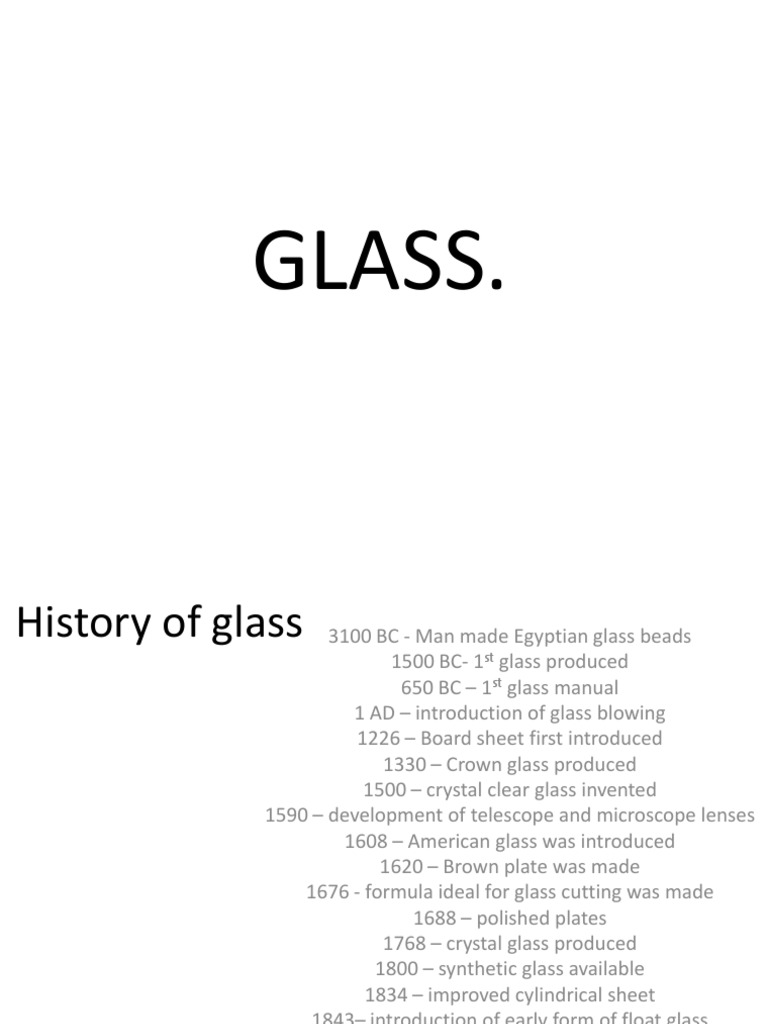 Glass PDF | PDF | Glasses | Materials