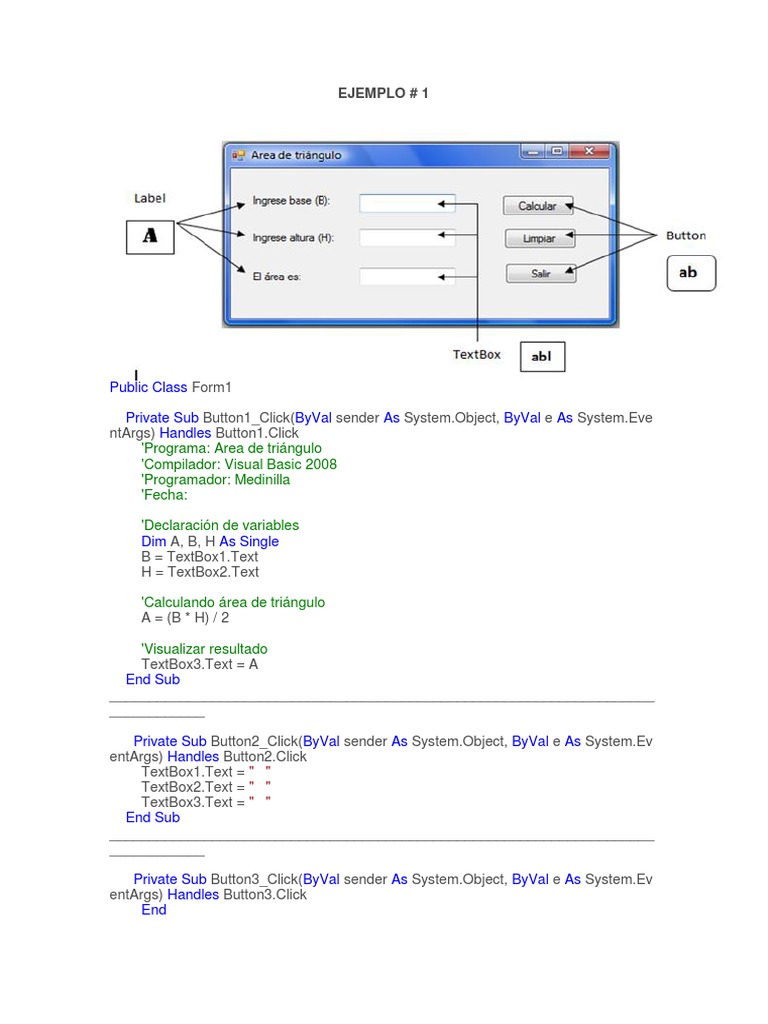 EJEMPLO Visual Resuelto | Download Free PDF | Visual Basic .Net ...