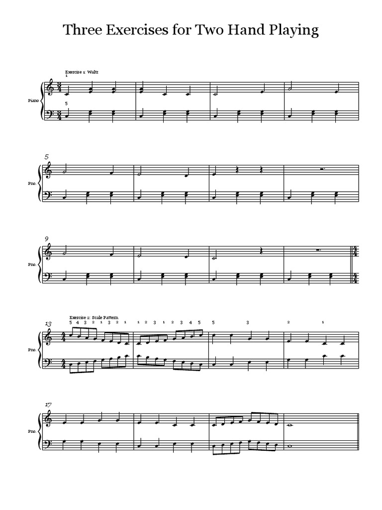 Two Handed Exercise PDF | PDF