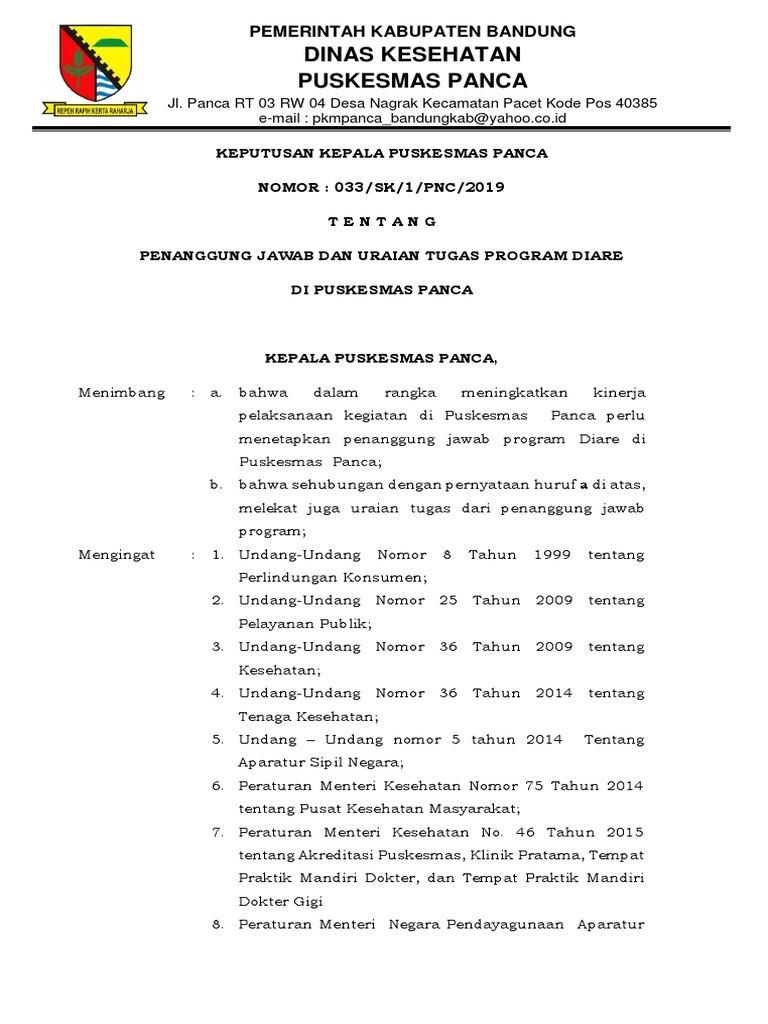 15 SK Program Diare | PDF | Bisnis | Pengelolaan Keuangan & Uang