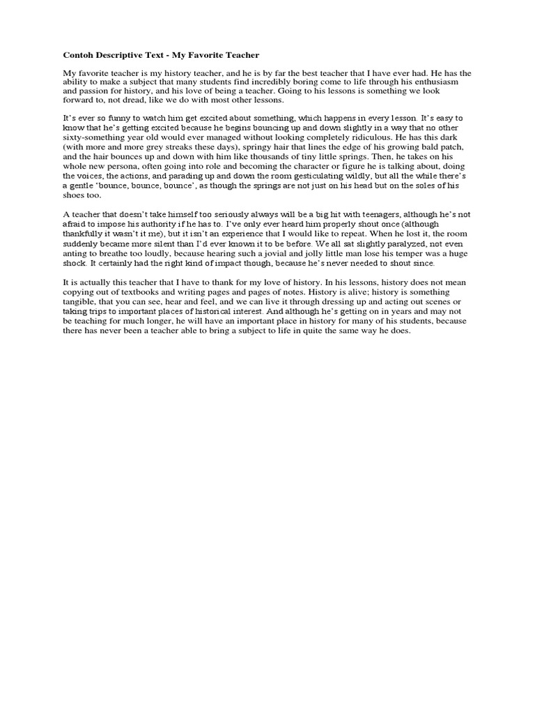 Contoh Descriptive Text | PDF | Nature