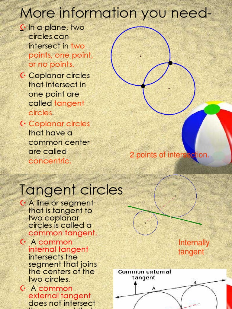 Understanding Coplanar Circles and Tangents | PDF | Circle ...