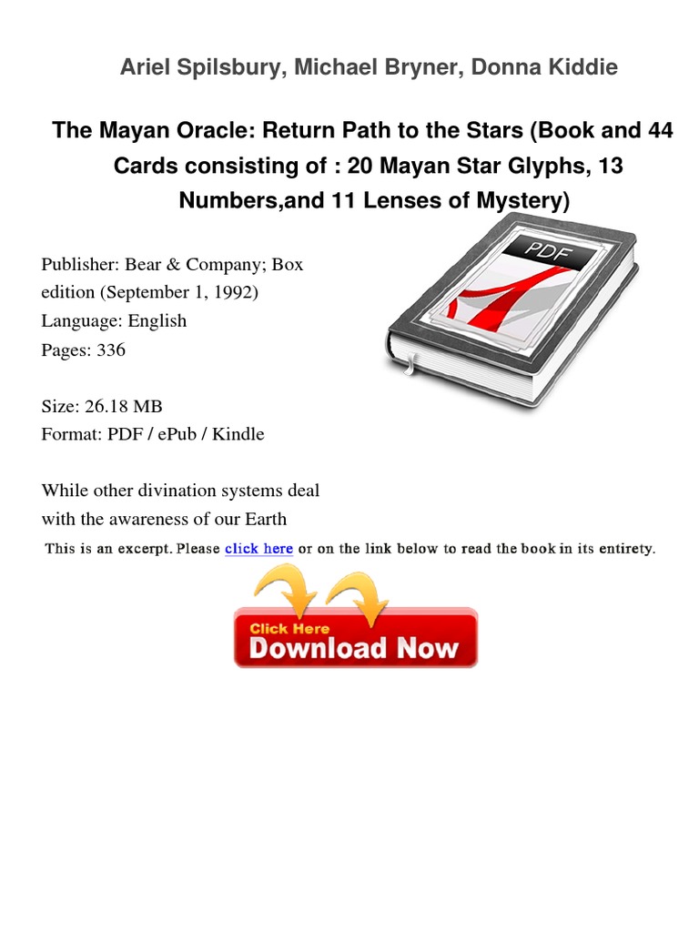 The Mayan Oracle Return Path To Ariel Spi 27560011 | PDF
