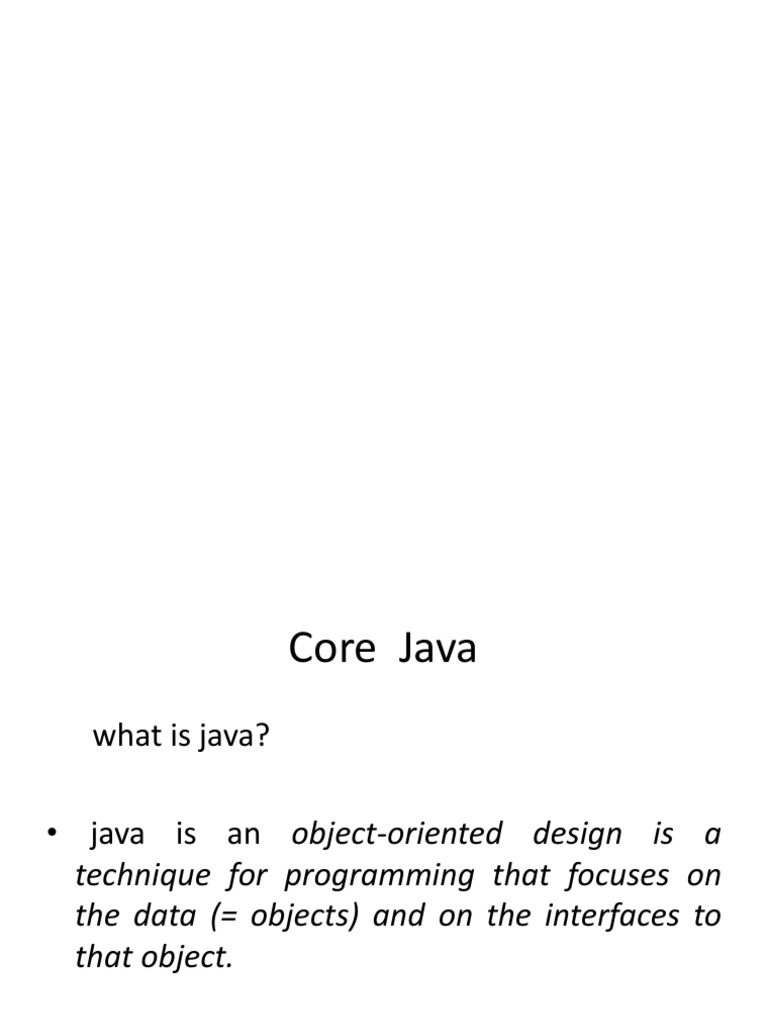 Core Java | PDF