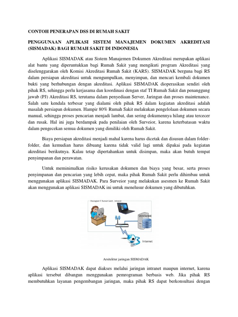 Penerapan DSS SISMADAK di Rumah Sakit | PDF