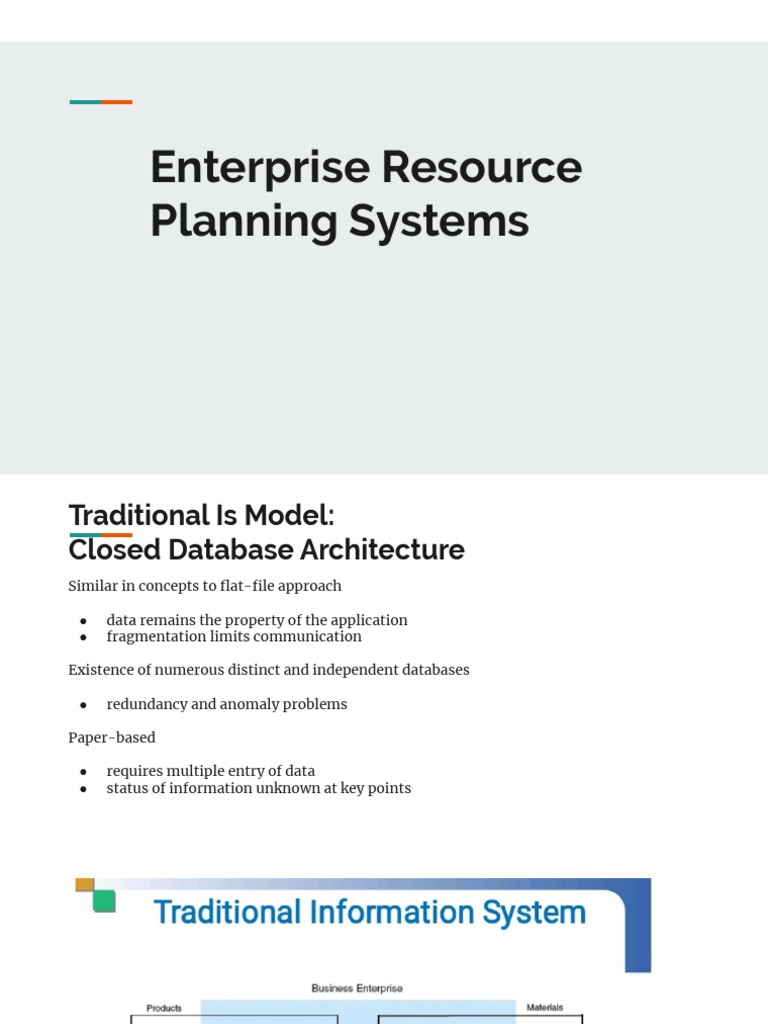 Enterprise Resource Planning Systems | PDF | Enterprise Resource Planning | Databases