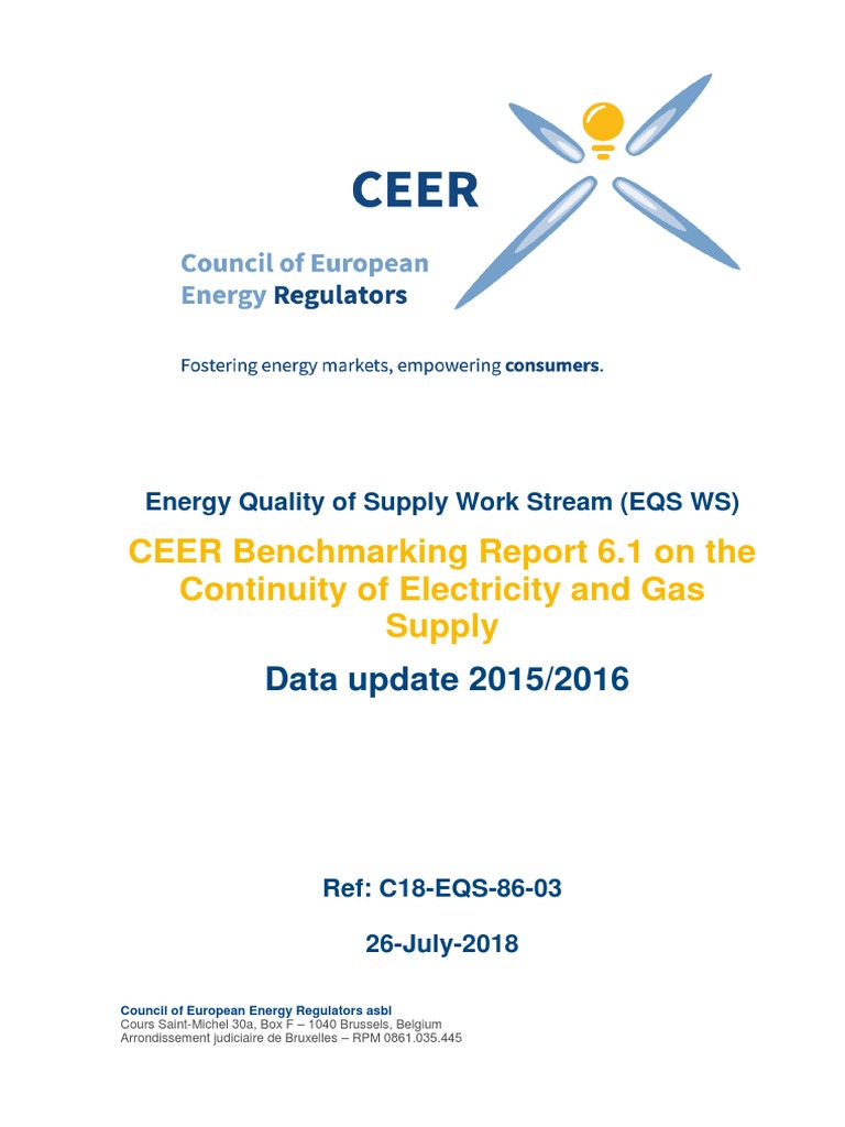 CEER Benchmarking Report 6.1 On The Continuity of Electricity and Gas ...