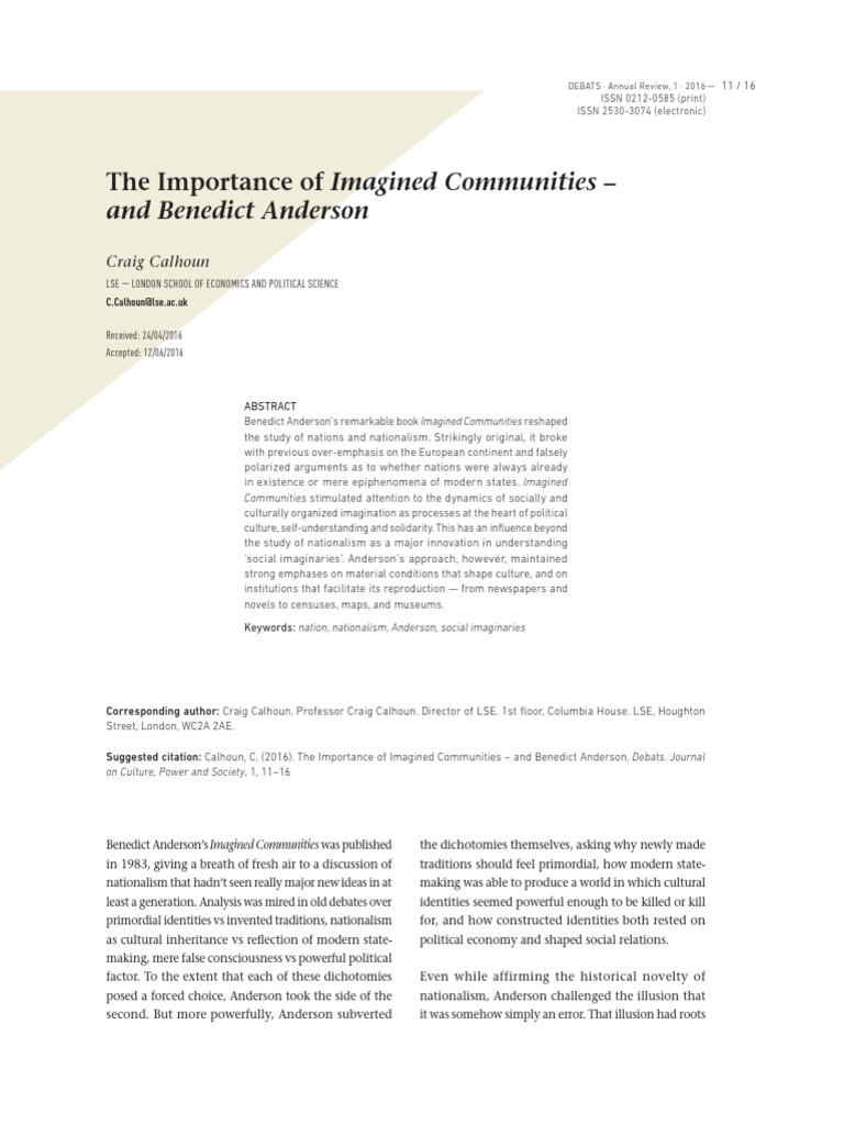 Anderson's Imagined Communities Impact | PDF | Nationalism | Nation