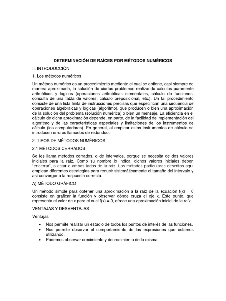 Métodos Numéricos | PDF | Análisis numérico | Algoritmos