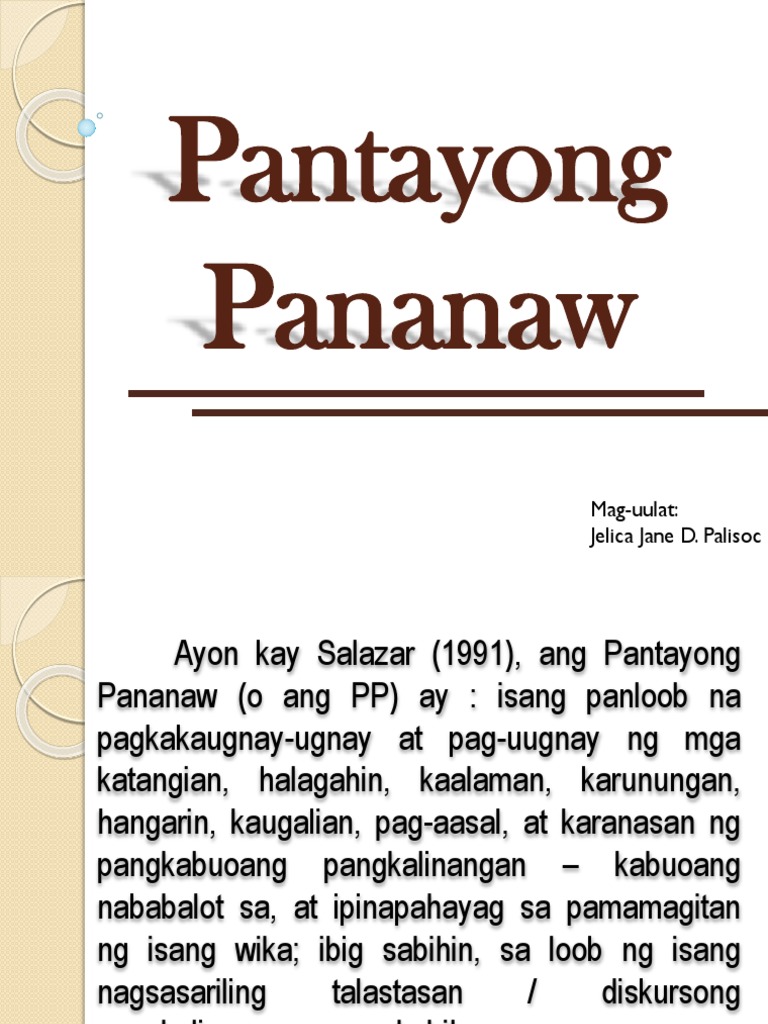 Pantayong Pananaw - JJPalisoc | PDF