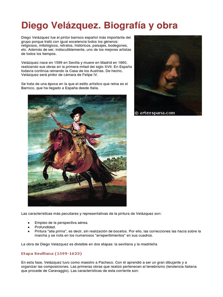 Diego Velázquez | PDF | Pintura de retrato | Pinturas