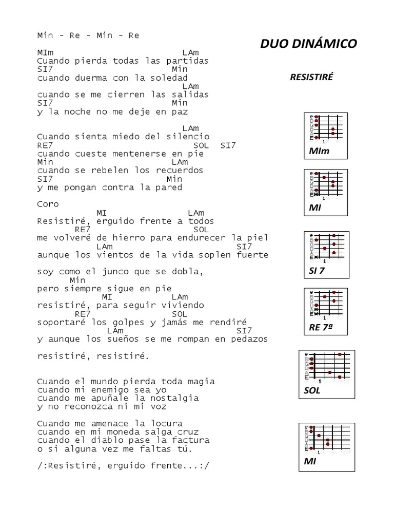 Resistiré - Duo Dinámico | PDF