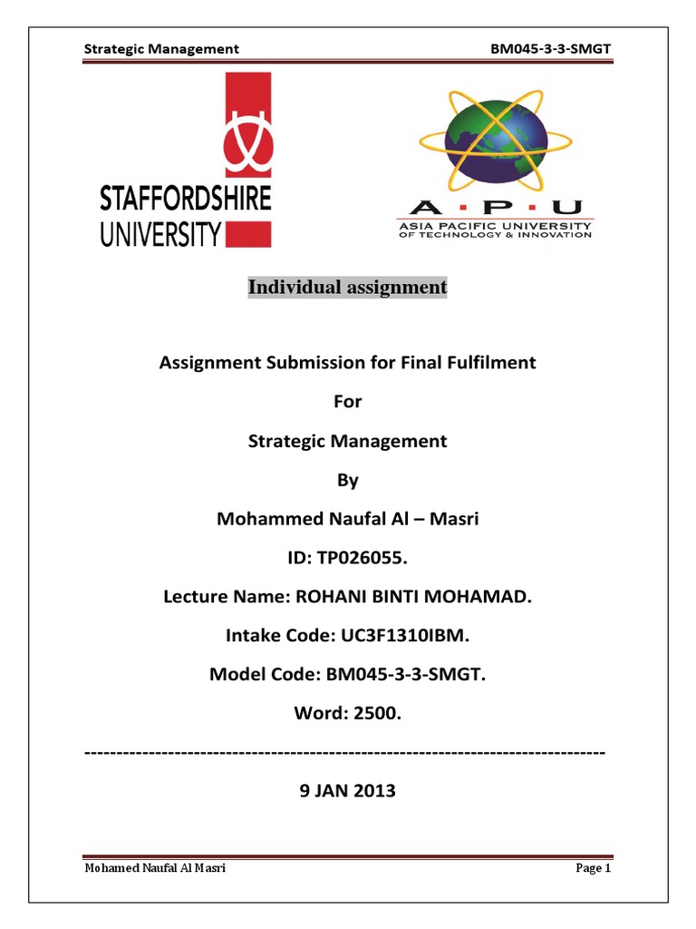 Strategic Management Bm045-3-3-Smgt | PDF | Samsung | Strategic Management