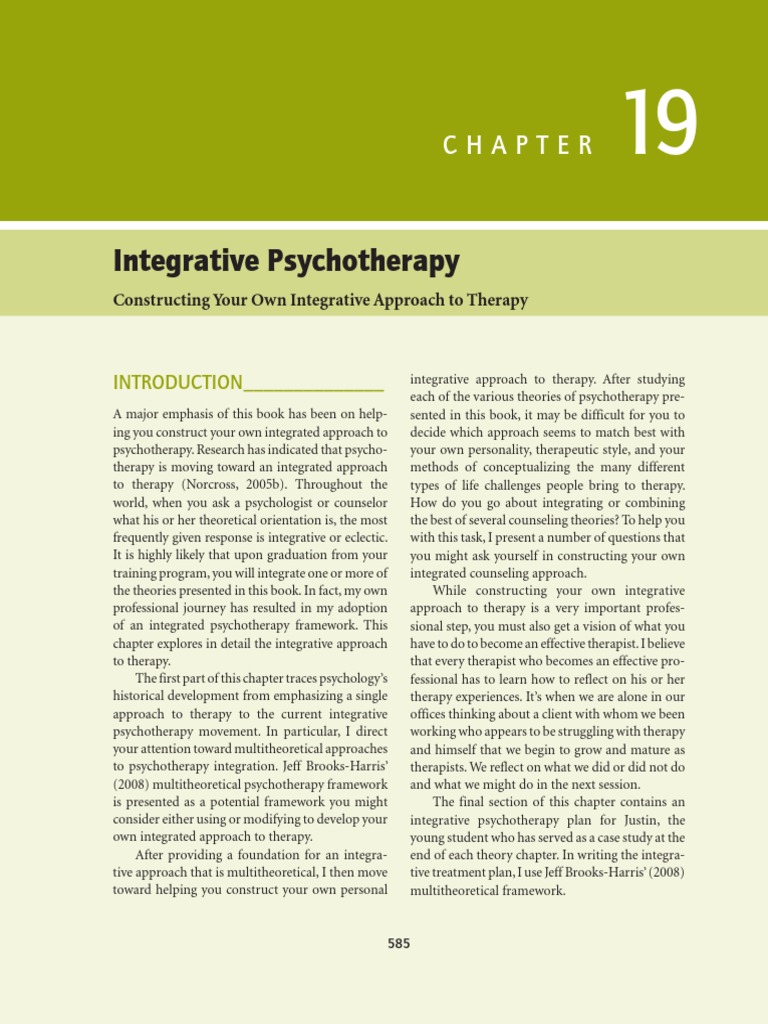 Integrative Psychotherapy PDF | PDF | Evidence Based Practice ...