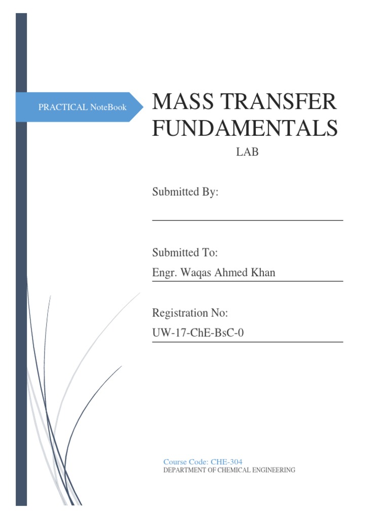 Mass Transfer Fundamentals: Practical Notebook | PDF