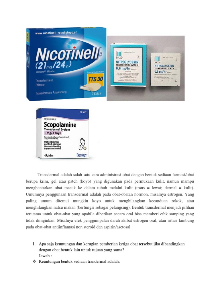 Sediaan Transdermal | PDF