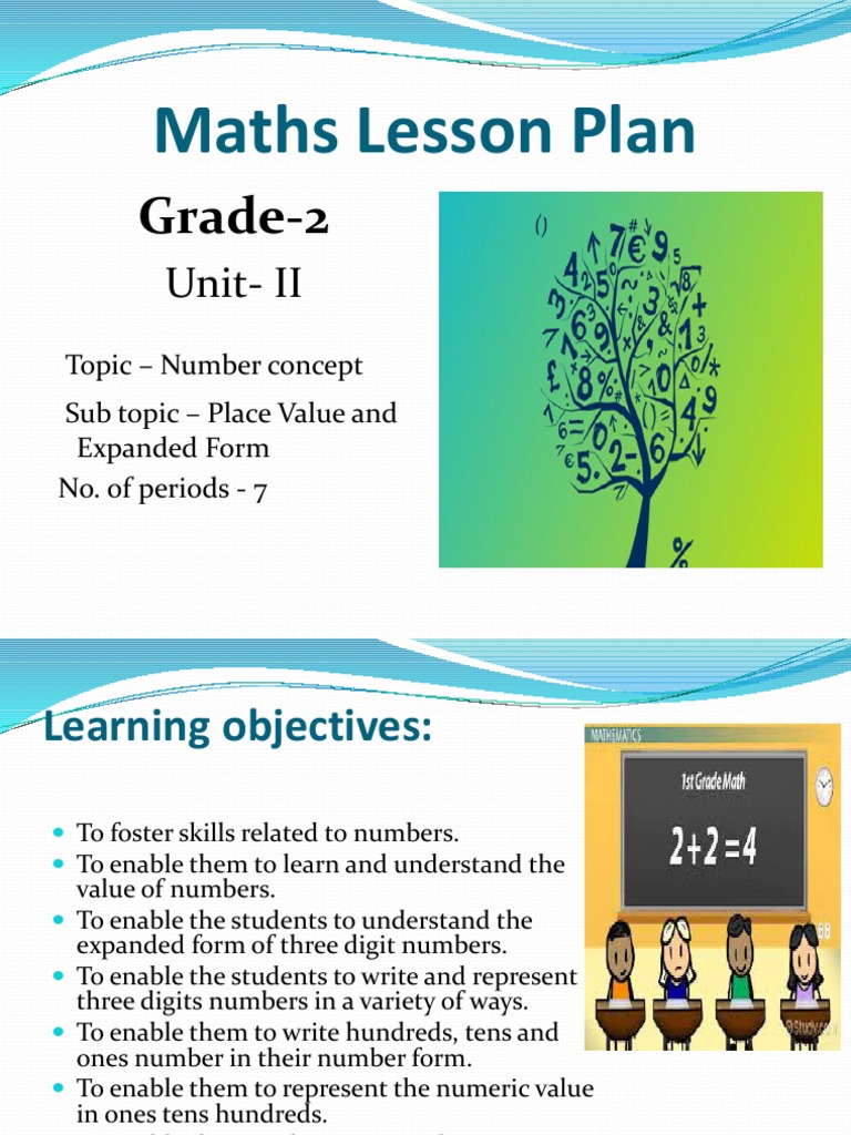 Maths Lesson Plan: Grade-2 | PDF | Lesson Plan | Neuropsychological ...