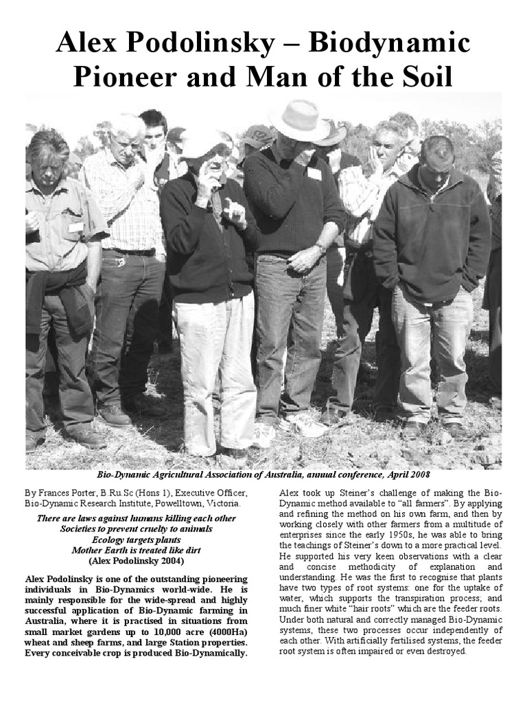 Alex Podolinsky | PDF | Agriculture | Nature