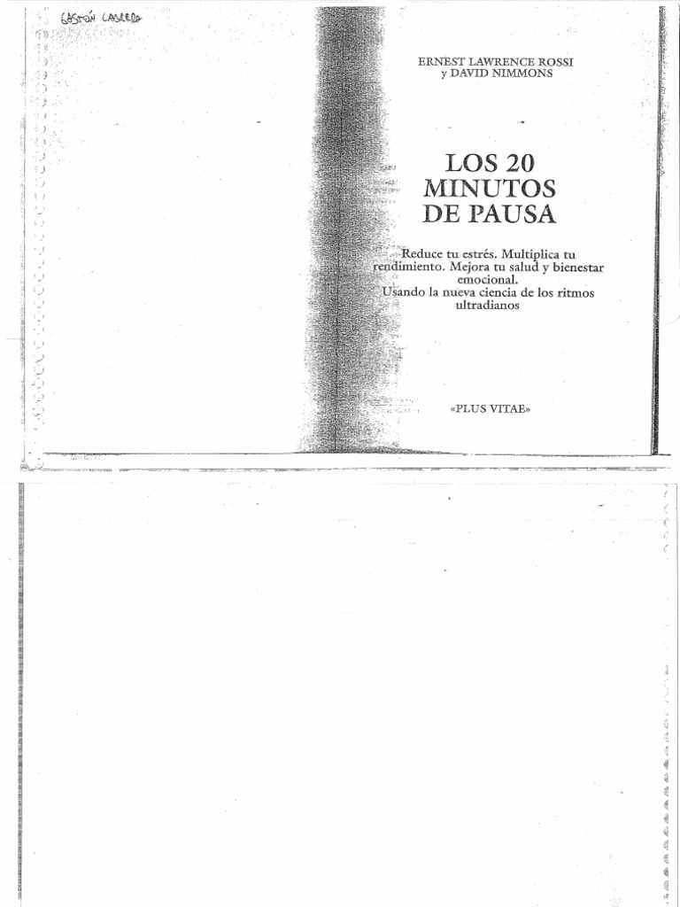 Los 20 Minutos de Pausa. Ernest Lawrence Rossi y David Nimmons | PDF