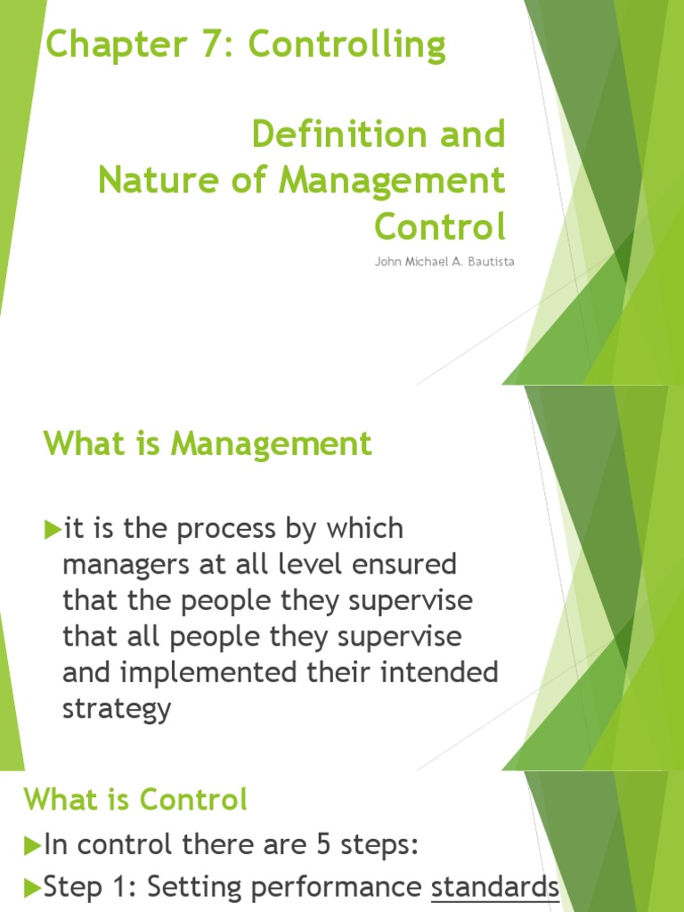L1-Definition and Nature of Management Control | PDF | Business | Cognition