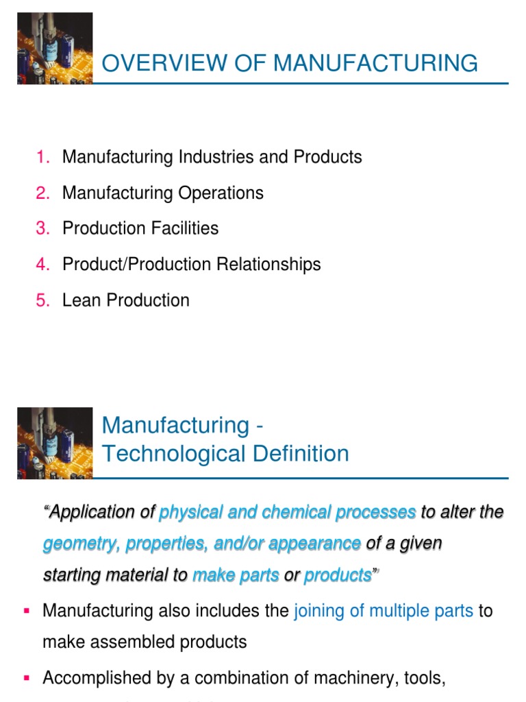 Ch02 - Manufacturing Operations | PDF | Lean Manufacturing | Tertiary ...