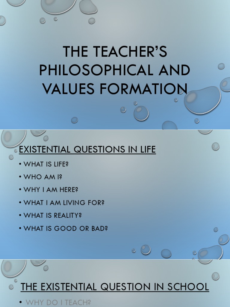 The Teacher'S Philosophical and Values Formation | PDF | Constructivism ...
